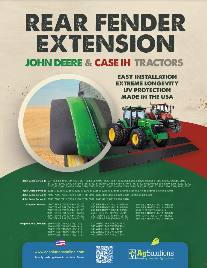 John Deere & Case IH Tractor Rear Fender Extensions - Ag Solutions